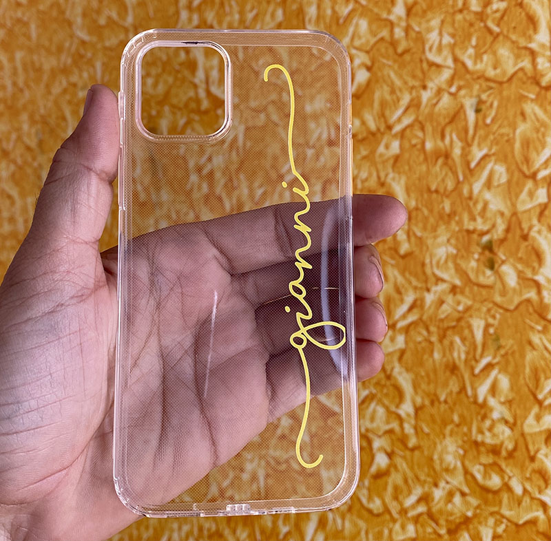 Custom Text Clear iPhone Case | OMGCovers